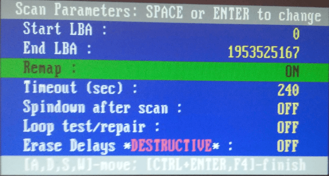 MHDDを使用して不良セクタを修復する方法